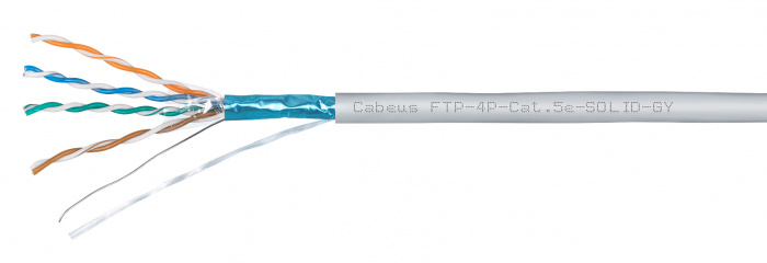 Cabeus FTP-4P-Cat.5e-SOLID-GY (305 м)|Кабель LAN FTP (F/UTP), кат. 5e ...