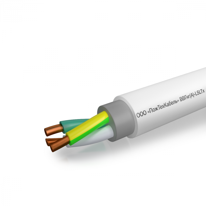 ПожТехКабель 470-002|Кабель силовой ВВГнг(А)-LSLTx 3x1,5 (N,PE) -0,66кВ ПожТехКабель (470-002 ...
