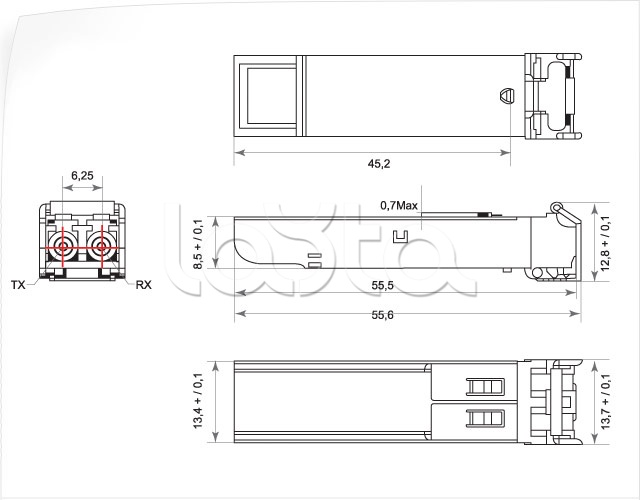 QTECH QSC-SFP20GE-1310-DDM|Модуль SFP QTECH QSC-SFP20GE-1310-DDM ...