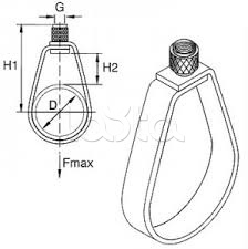 Tyco Подвеска для труб модели SPH (WOPF), Ду 50, М10|Подвеска для труб ...