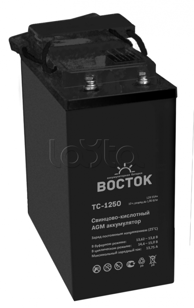 Восток ТС-1250|Аккумулятор свинцово-кислотный 12 В - 50 Ач Восток ТС-1250 - купить, цена ...